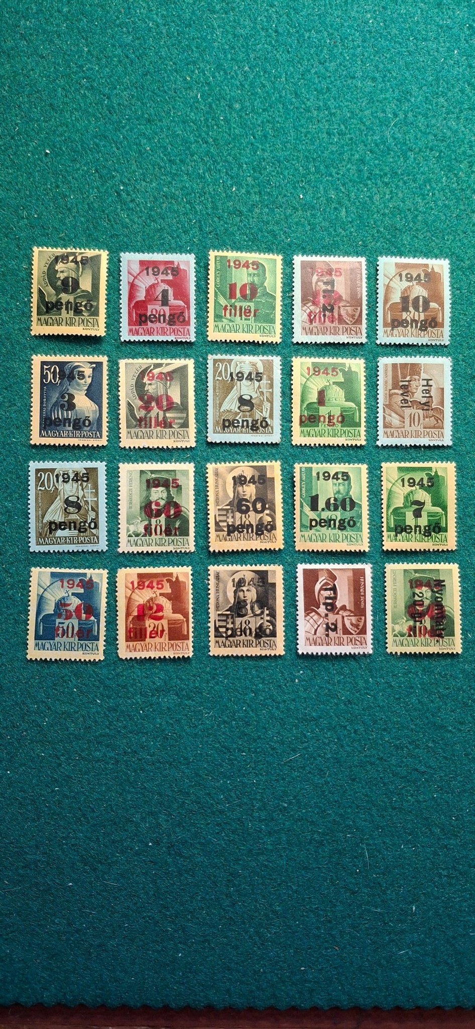 Ungern liten samling ostämplade märken med påtr.. | Köp på Tradera ...