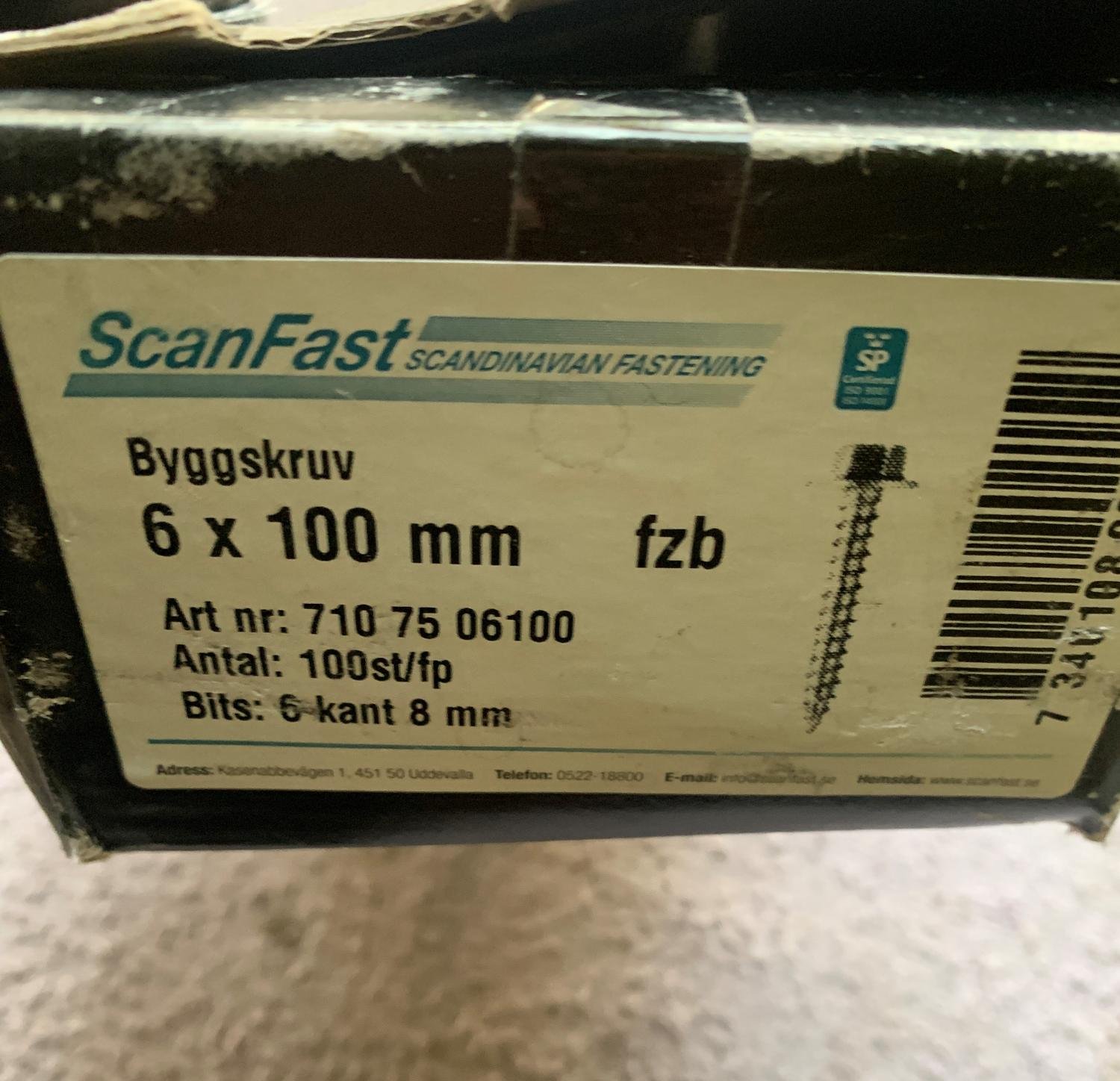 ScanFast Byggskruv 6x100 - 2/3 paket - 7107506100 | Köp på Tradera ...
