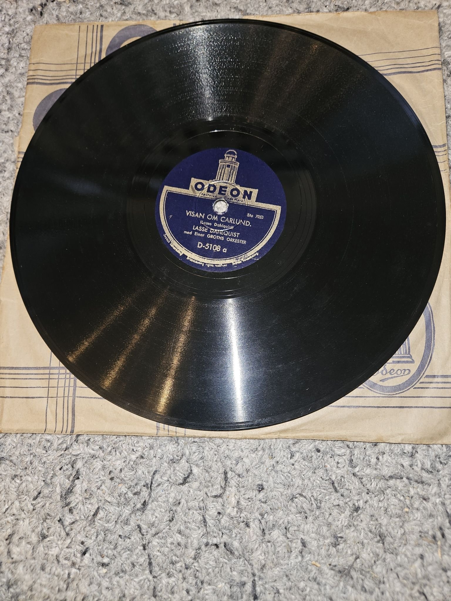 Stenkaka: Lasse dahlquist-Visan om Carlund (ODE.. | Köp på Tradera ...