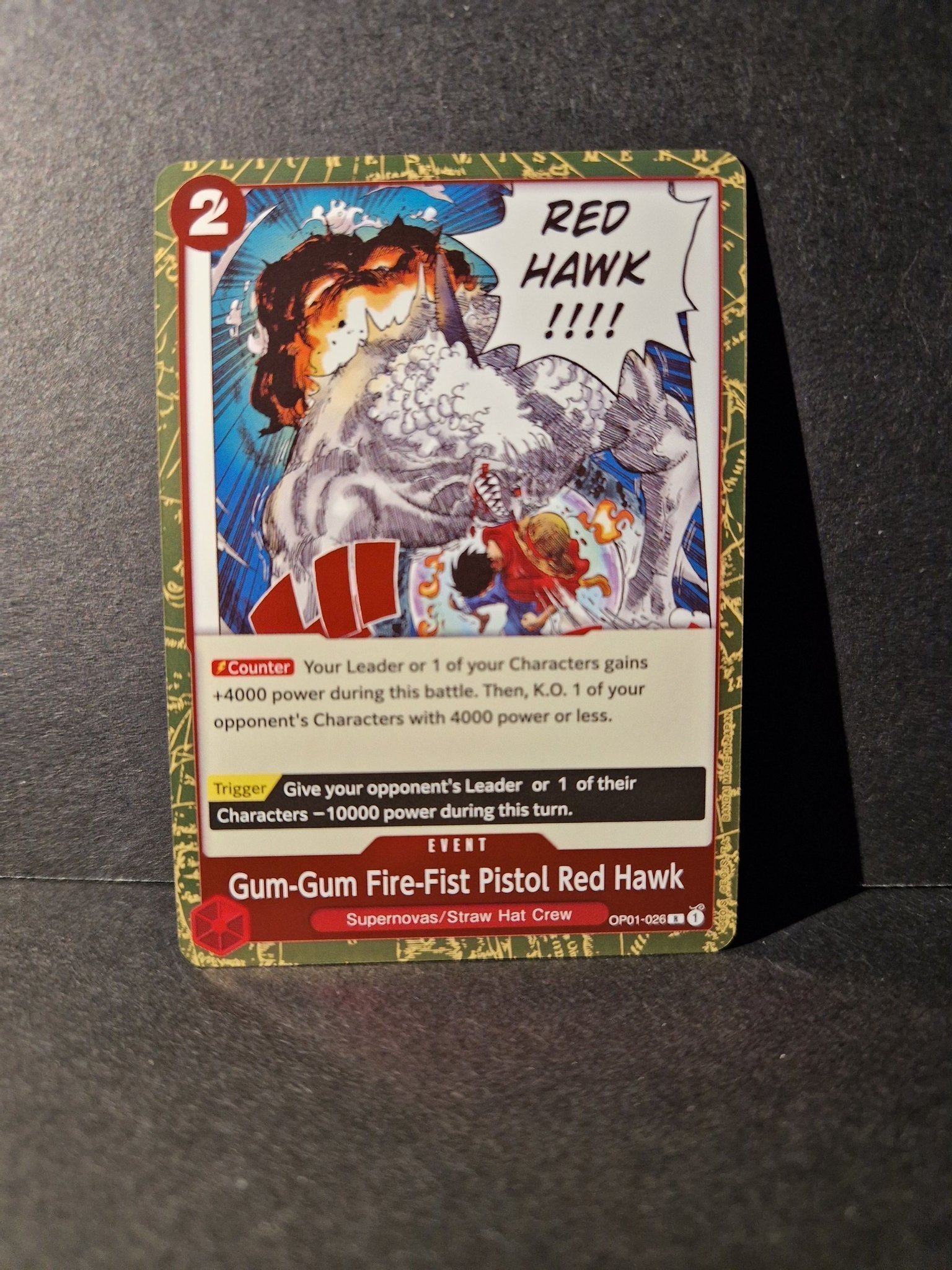 Gum-Gum Fire-Fist Pistol Red Hawk OP01-026- One.. | Köp på Tradera ...