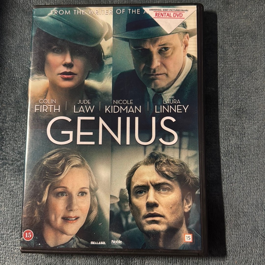 Genius DVD med Colin Firth, Jude Law och Nicole.. | Köp på Tradera ...