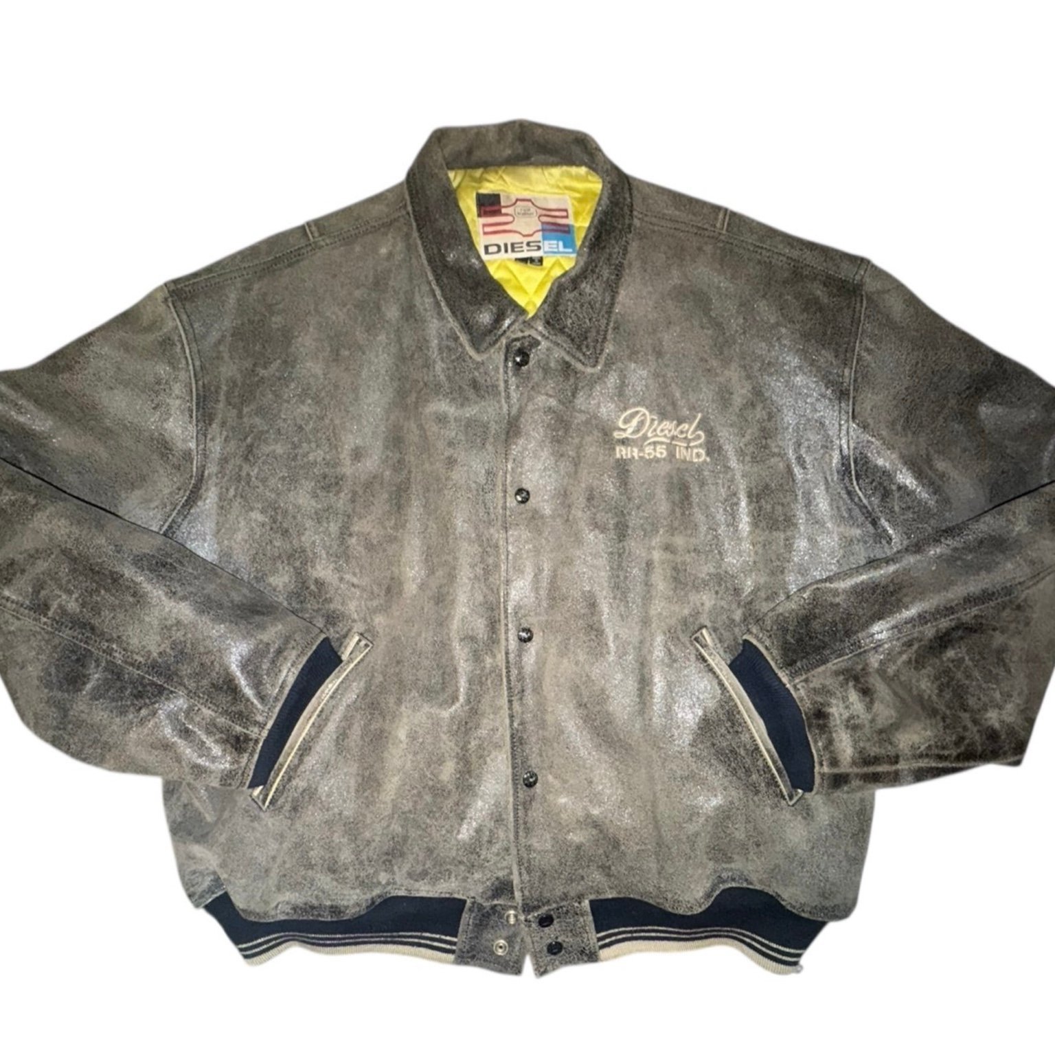 1990s-2000s | Disel | leather bomber jacket | X.. | Köp på Tradera ...