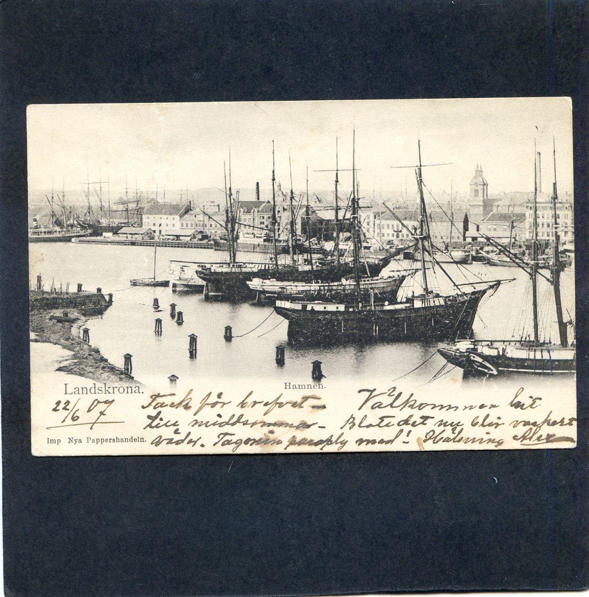 Landskrona hamn med må.. | Köp från LindbladCartophilia på Tradera ...