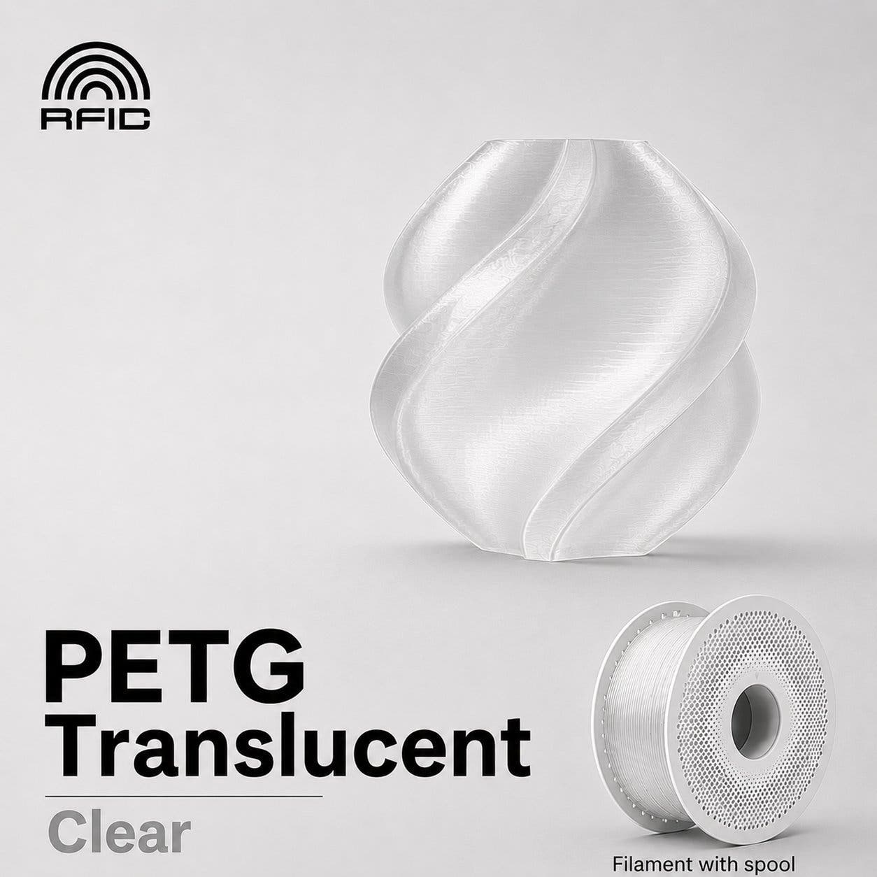 Bambu Lab PETG Translucent Clear.. | Köp från 3D Printa på Tradera ...