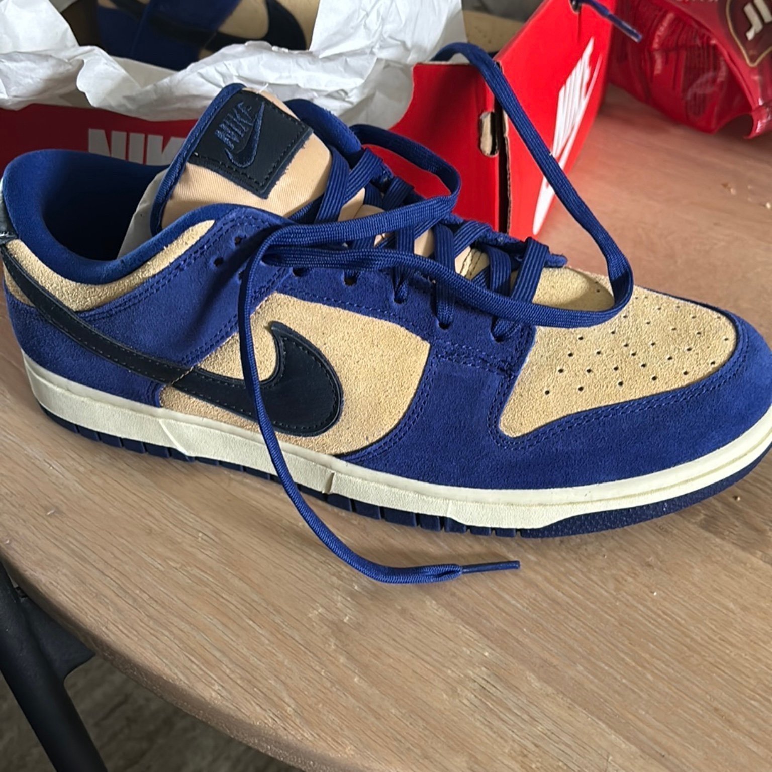 Nike Blue Suede Dunk Low HELT NYA! | Köp på Tradera (634385844)