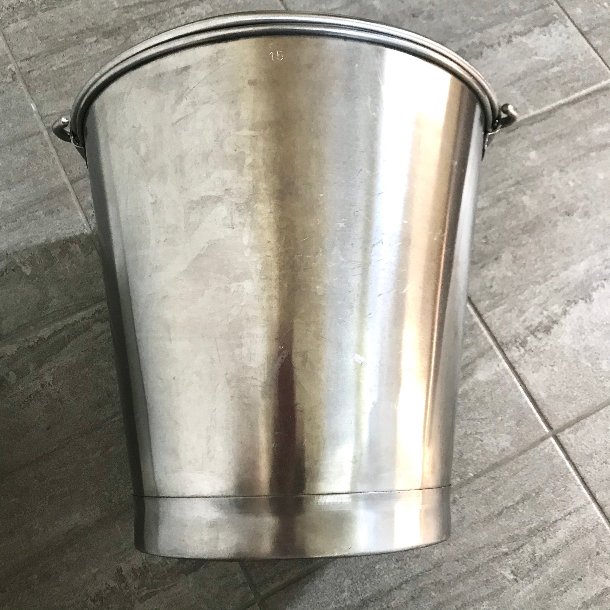 Rostfri hink, spann, 15 liter märkt Olofström (405558099) ᐈ Köp på Tradera