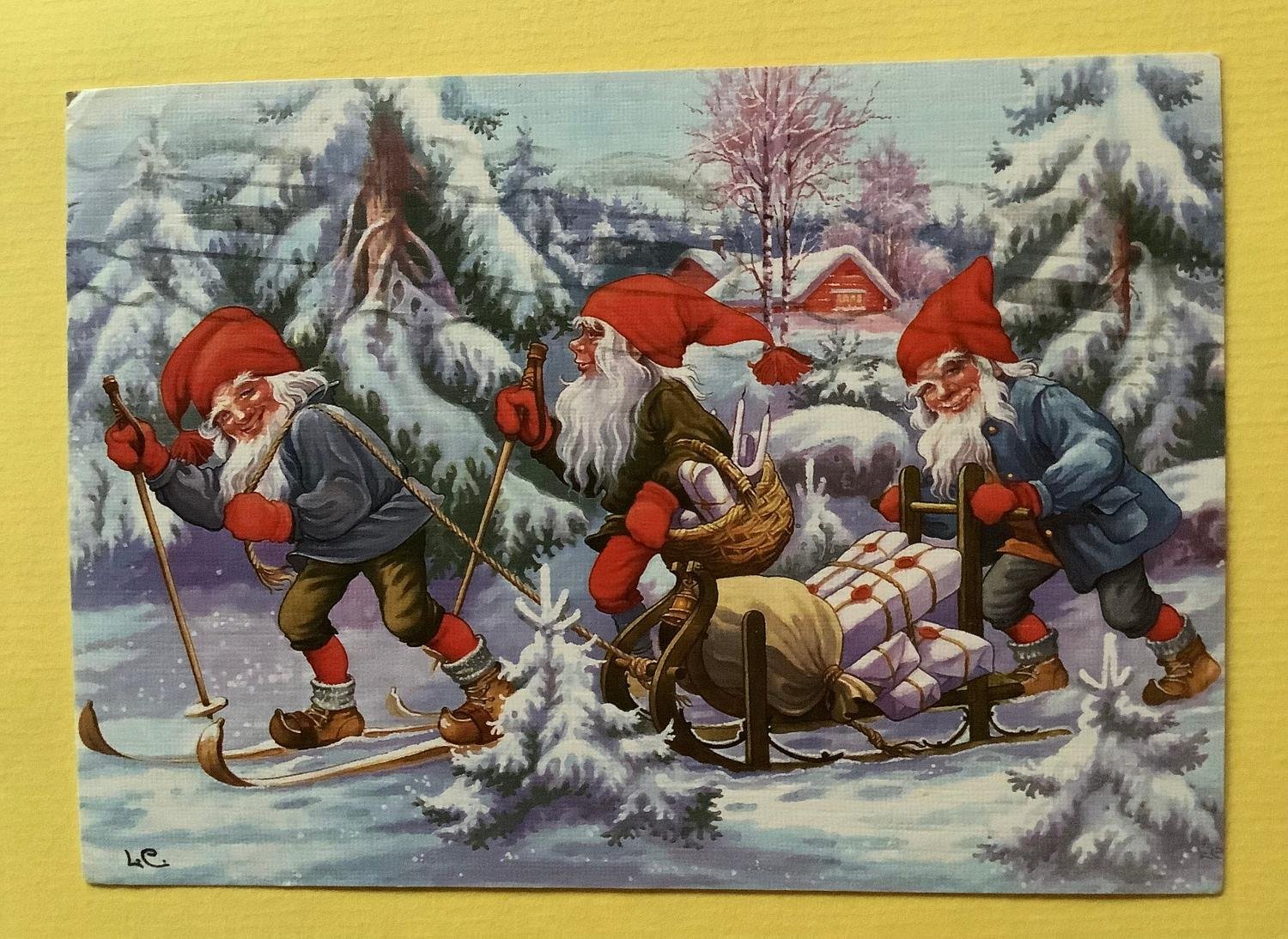 Julkort Tomtar LC Lars Carlsson | Köp på Tradera (618620126)