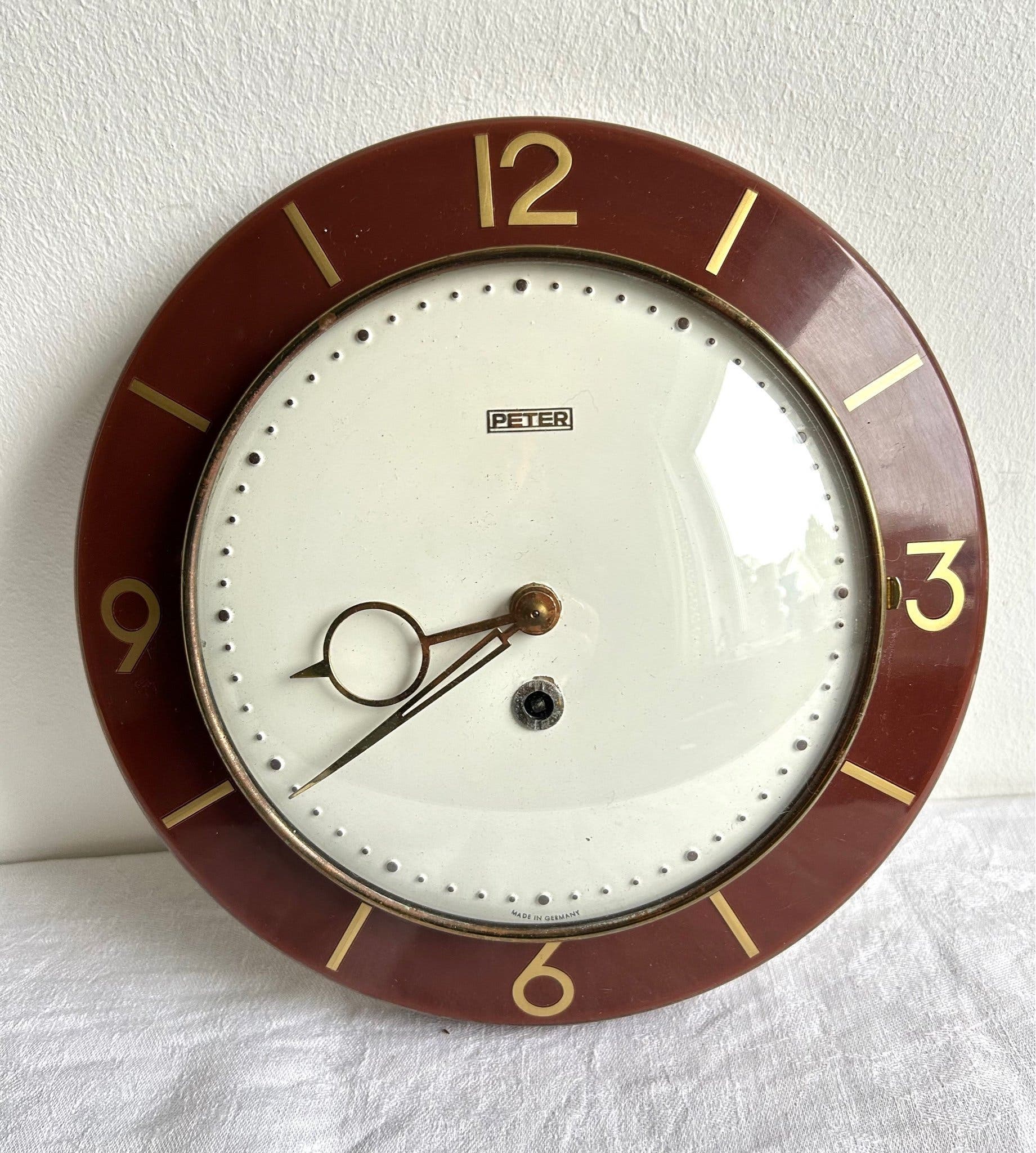 Väggklocka, Peter made in Germany, Vintage, Ret.. | Köp på Tradera ...