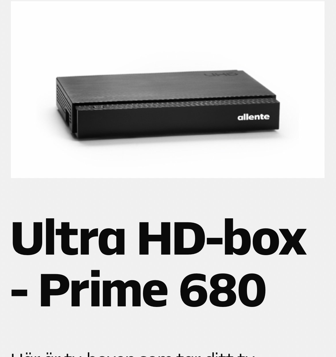 Se produkter som liknar Allente Ultra HD-box Prime 680 på Tradera ...