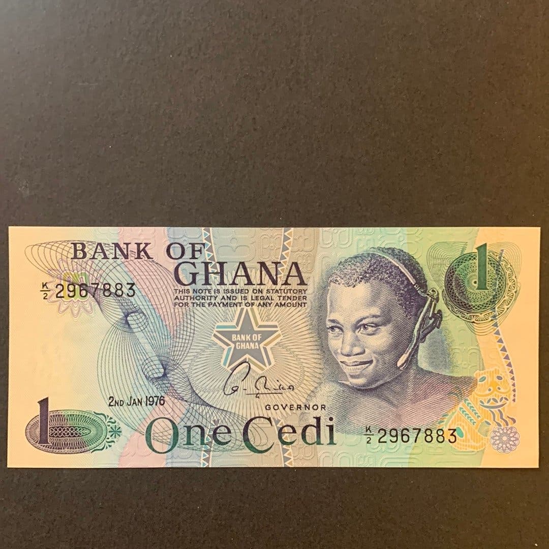 Ghana 1 Cedi 1976 OVIKT | Köp på Tradera (706874077)