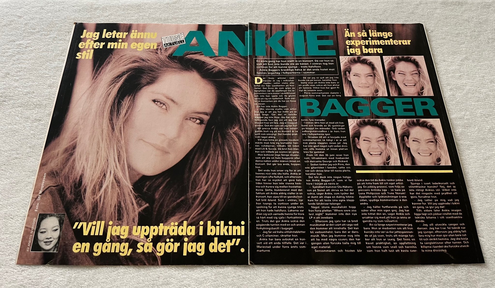 Ankie Bagger 1990 Reportage clips poster - Tidn.. | Köp på Tradera ...
