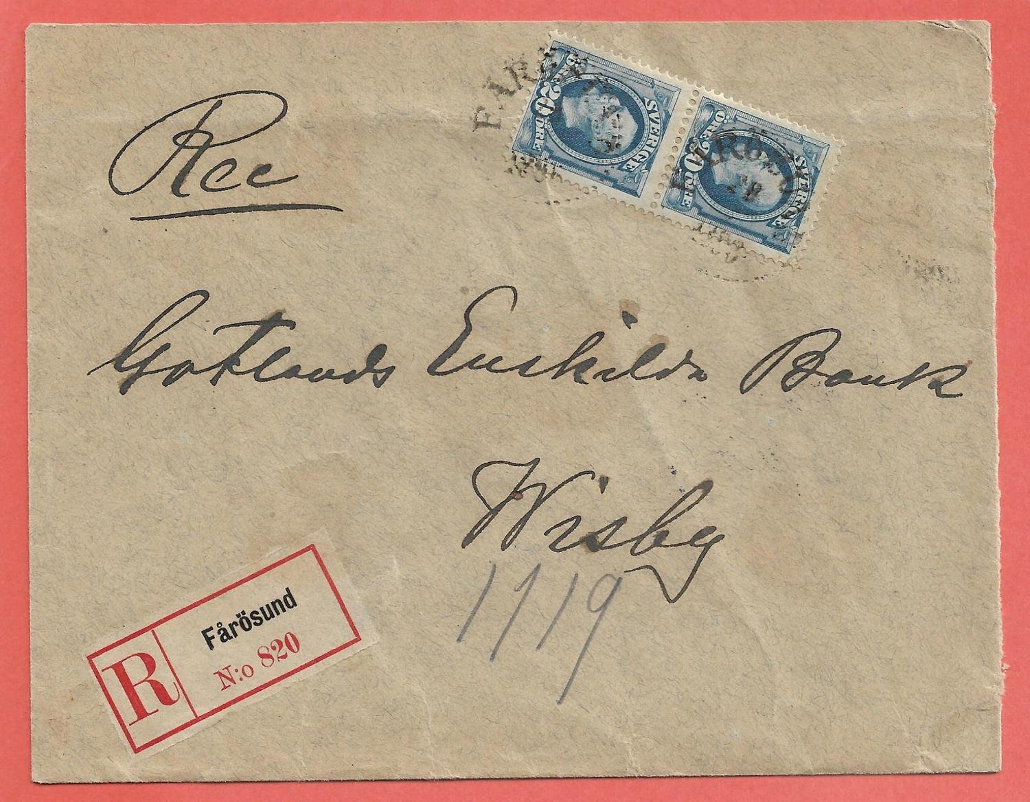 Rek brev Oscar FÅRÖSUND 28. ? .1898 | Köp från bkfrim på Tradera ...