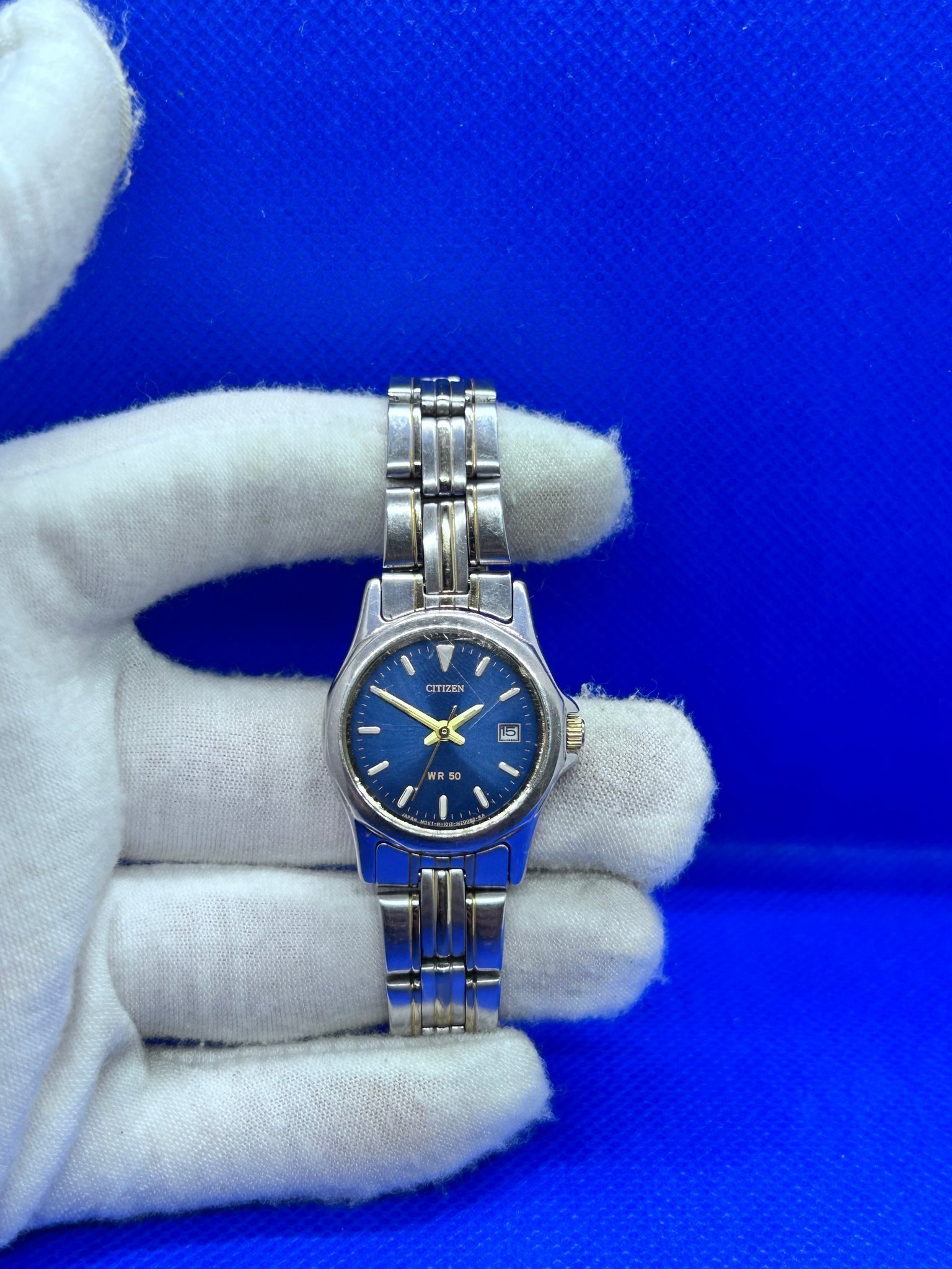 Citizen WR 50 damklocka blå urtavla datum rostf.. | Köp på Tradera ...