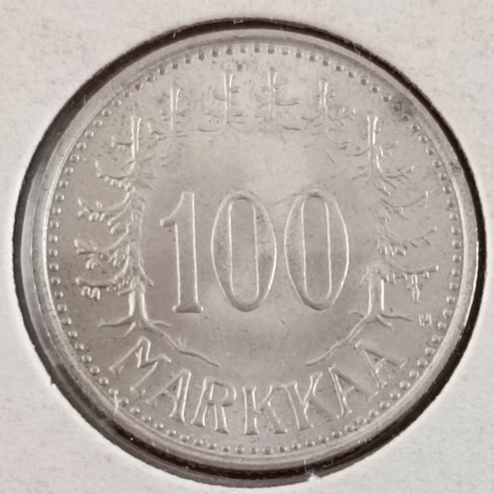 100 markkaa/mark silver 1957 Finland , in good .. | Köp på Tradera ...