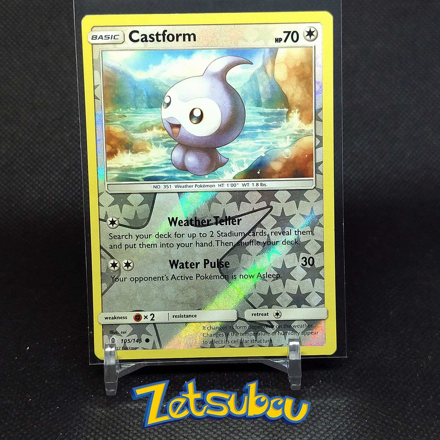 Castform 105/145 - Rev Holo | SM Guardians Rising | Köp på Tradera ...