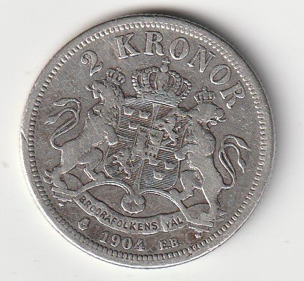 Mynt 2 kronor från 1904, kvalitet god 1, ej ren.. | Köp på Tradera ...
