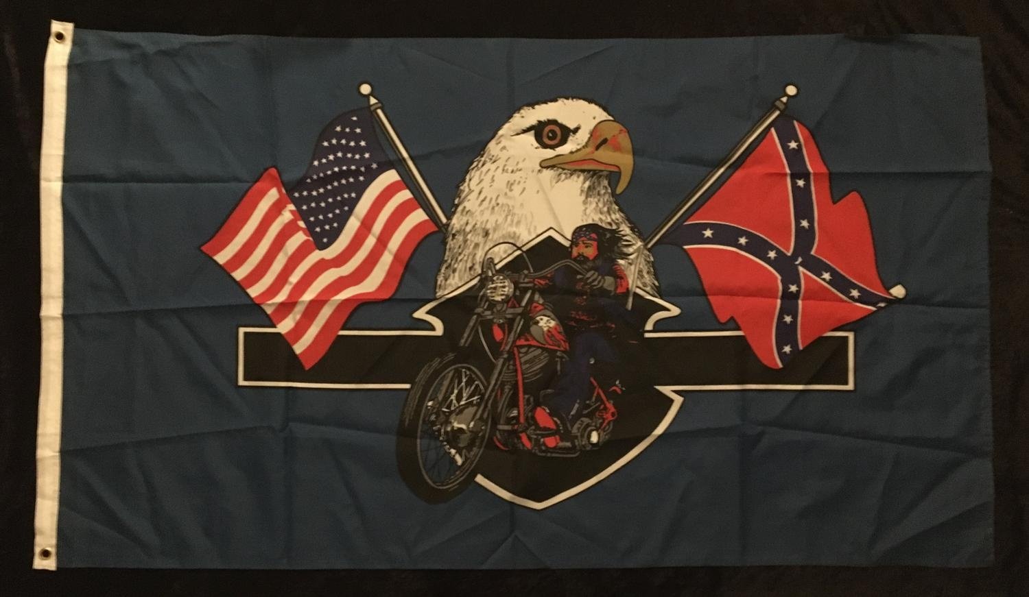 Harley - Usa flags Eagle Chopper. Poster flagga.. | Köp på Tradera ...