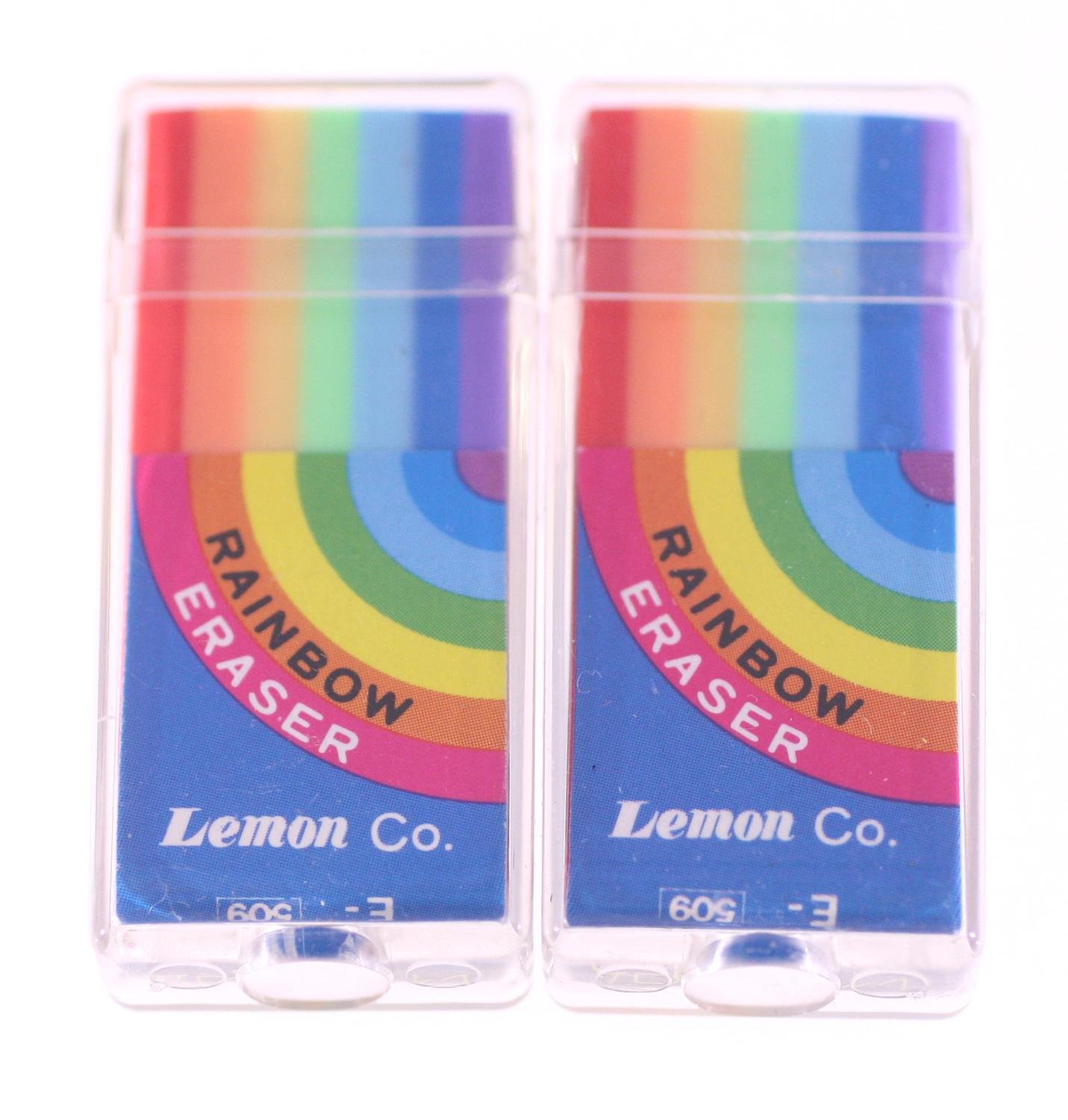 Rainbow Eraser by Lemon Co-2 erasers included c.. | Köp på Tradera ...