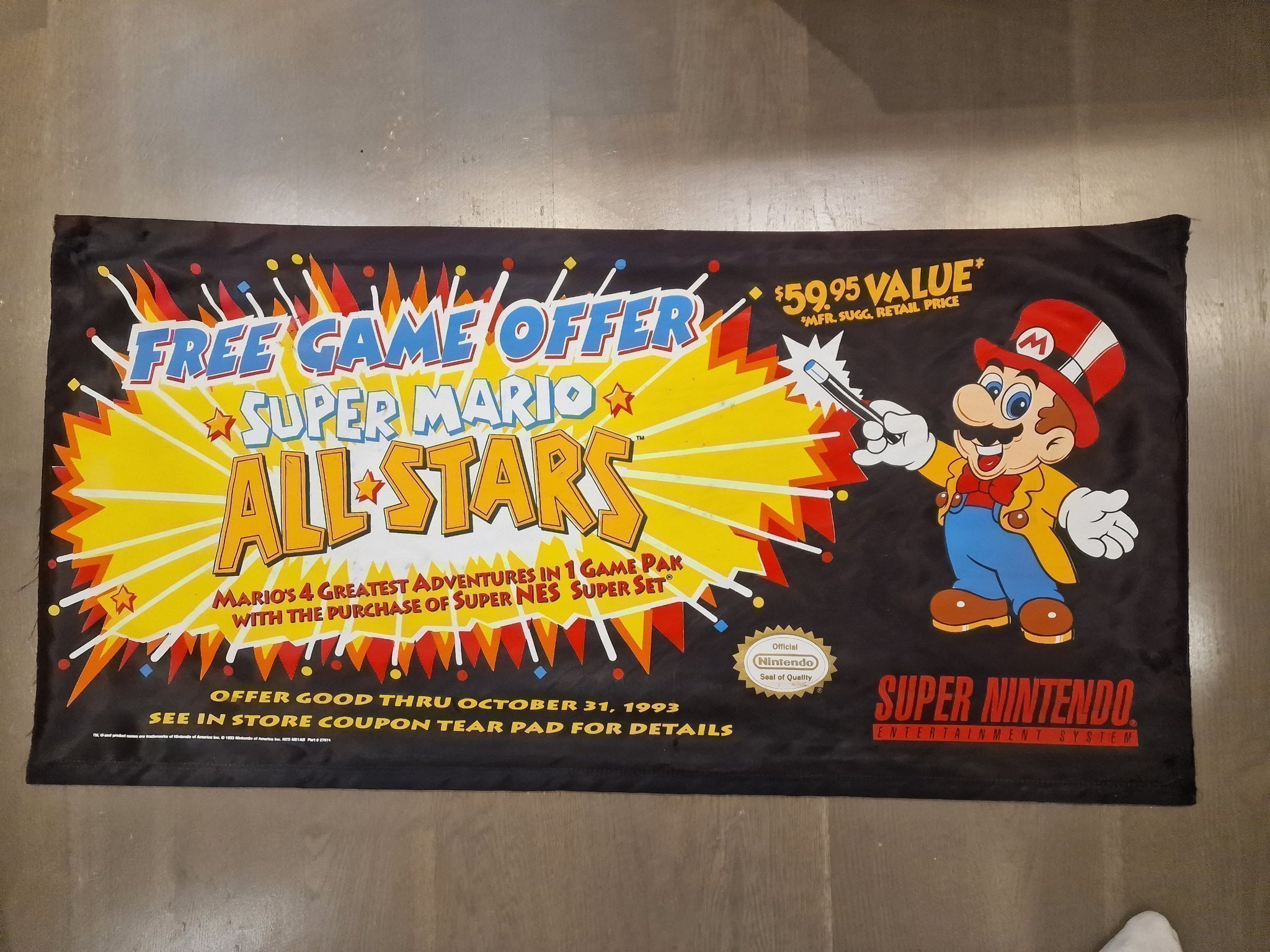 Super Nintendo SNES banner 60 x 120 cm / skylt .. | Köp på Tradera ...