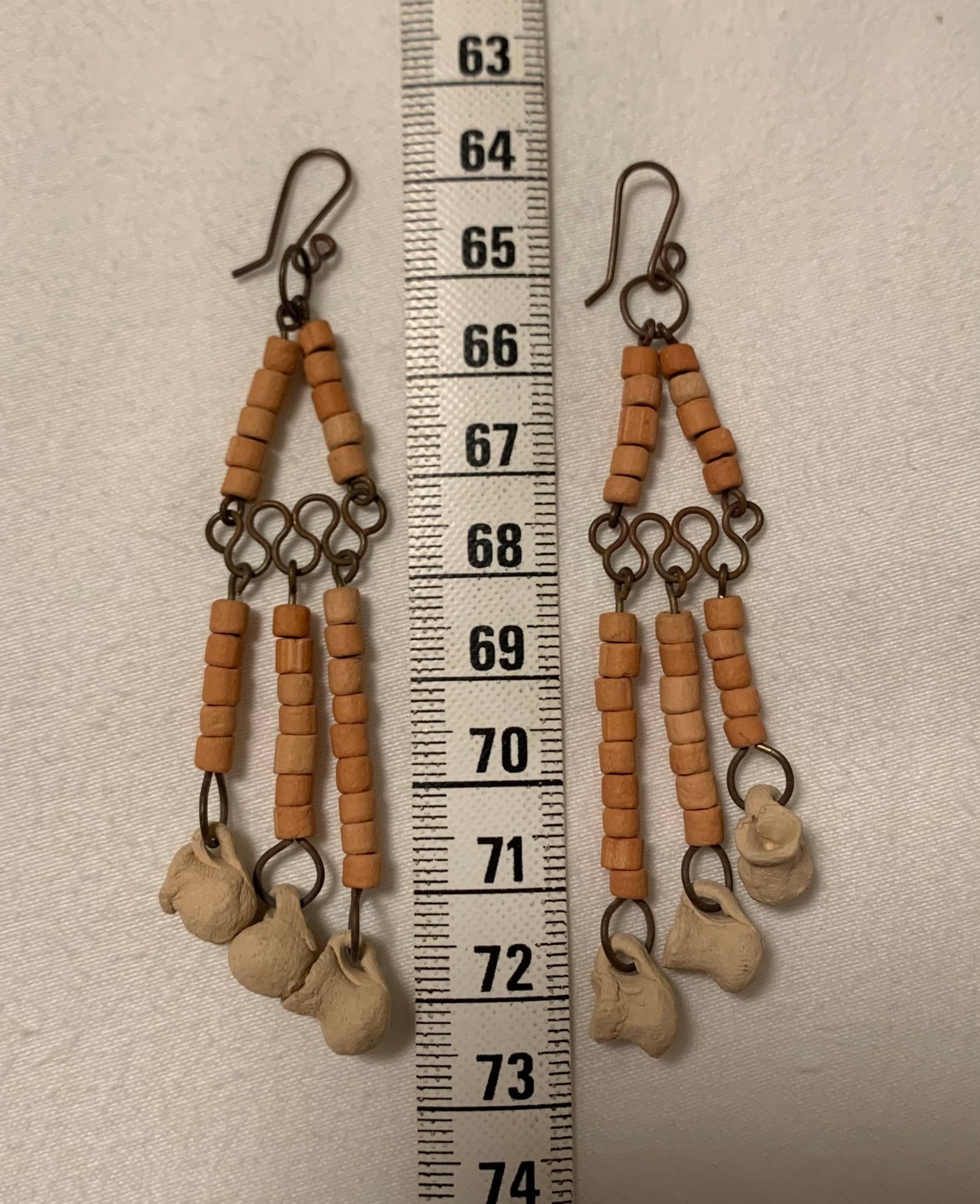 Handgjorda örhängen lera vintage | Köp på Tradera (704120177)