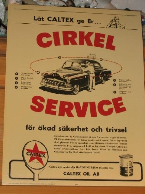 CALTEX Cirkel Service - Plansch/Poster 30X40 cm | Köp på Tradera ...