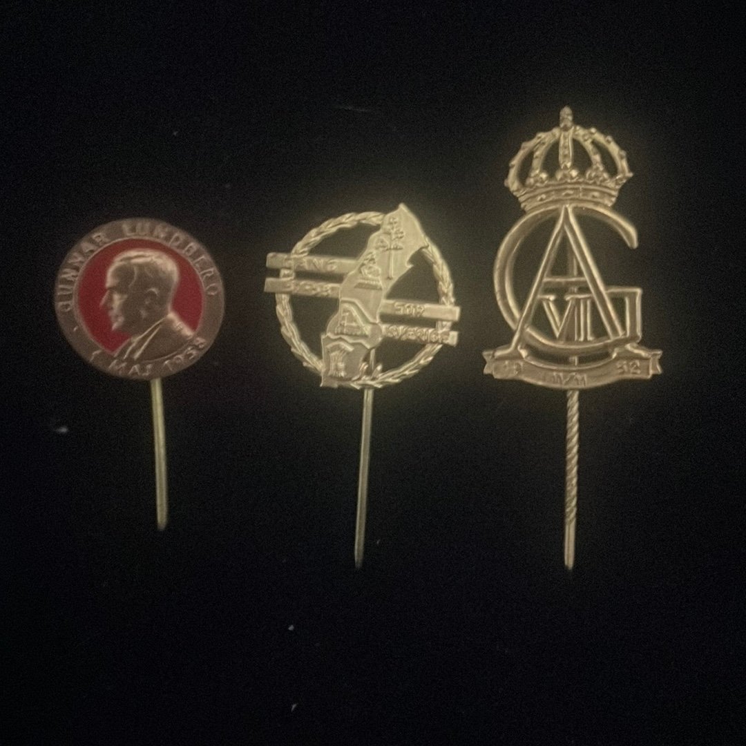 3 nålar: Gunnar Lundberg 1958, Gång för Sverige.. | Köp på Tradera (707327142)