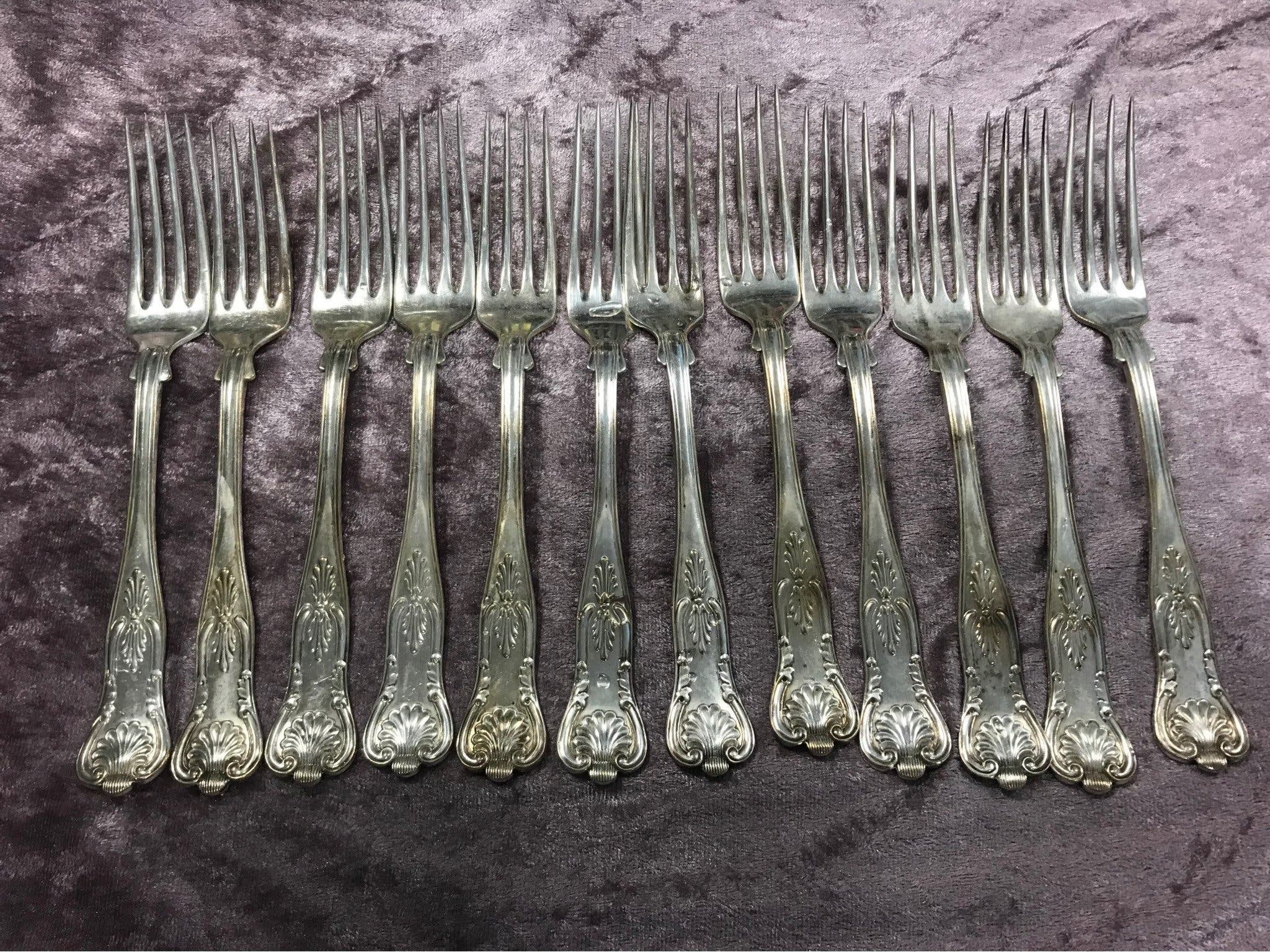 12st Retro Vintag Nysilver Gafflar | Köp på Tradera (676879225)