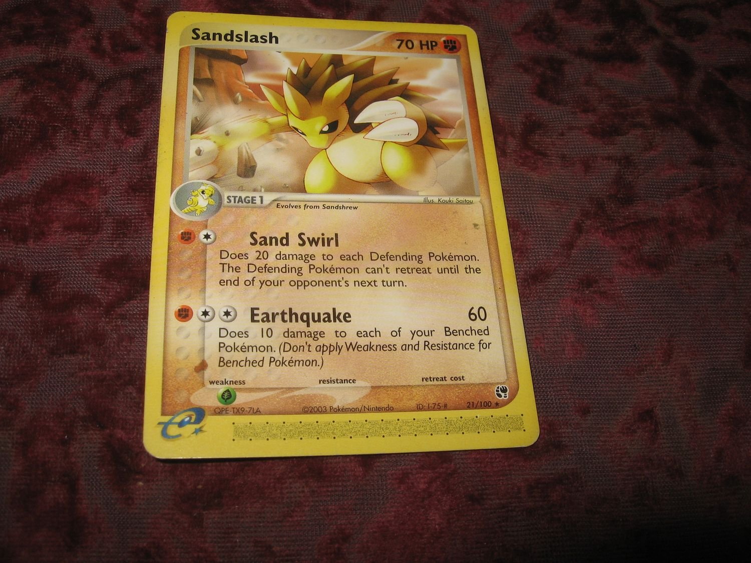 SANDSLASH HP70 RARE 21/100 (EX SA.. | Köp från ghost 64 på Tradera ...