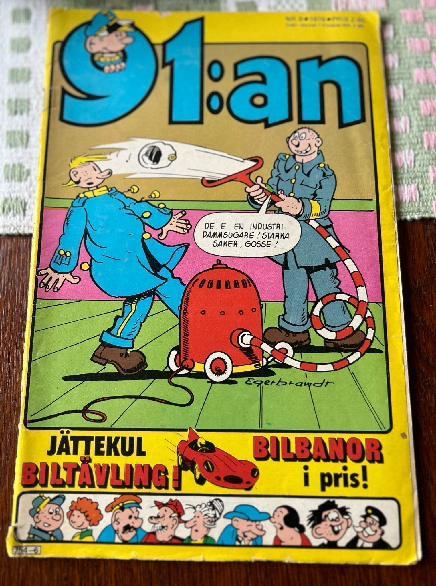 Se produkter som liknar Serietidning 91:an nr 6 1976 på Tradera (707019227)