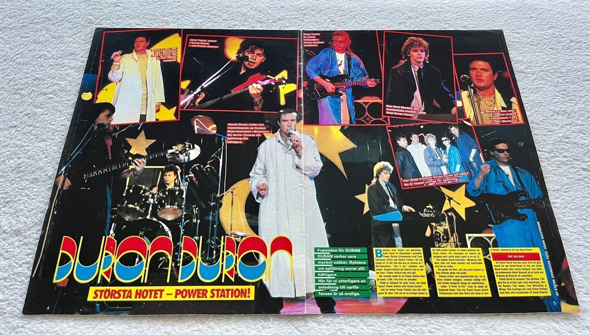 Duran Duran 1985 Synth reportage poster tidning.. | Köp på Tradera ...