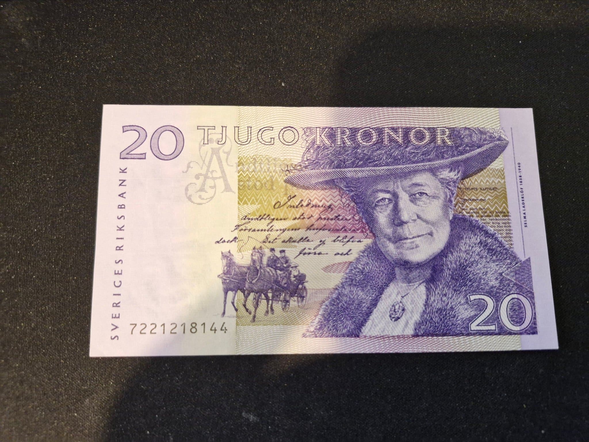 Svensk 20 Kronors Sedel | Köp på Tradera (655913315)
