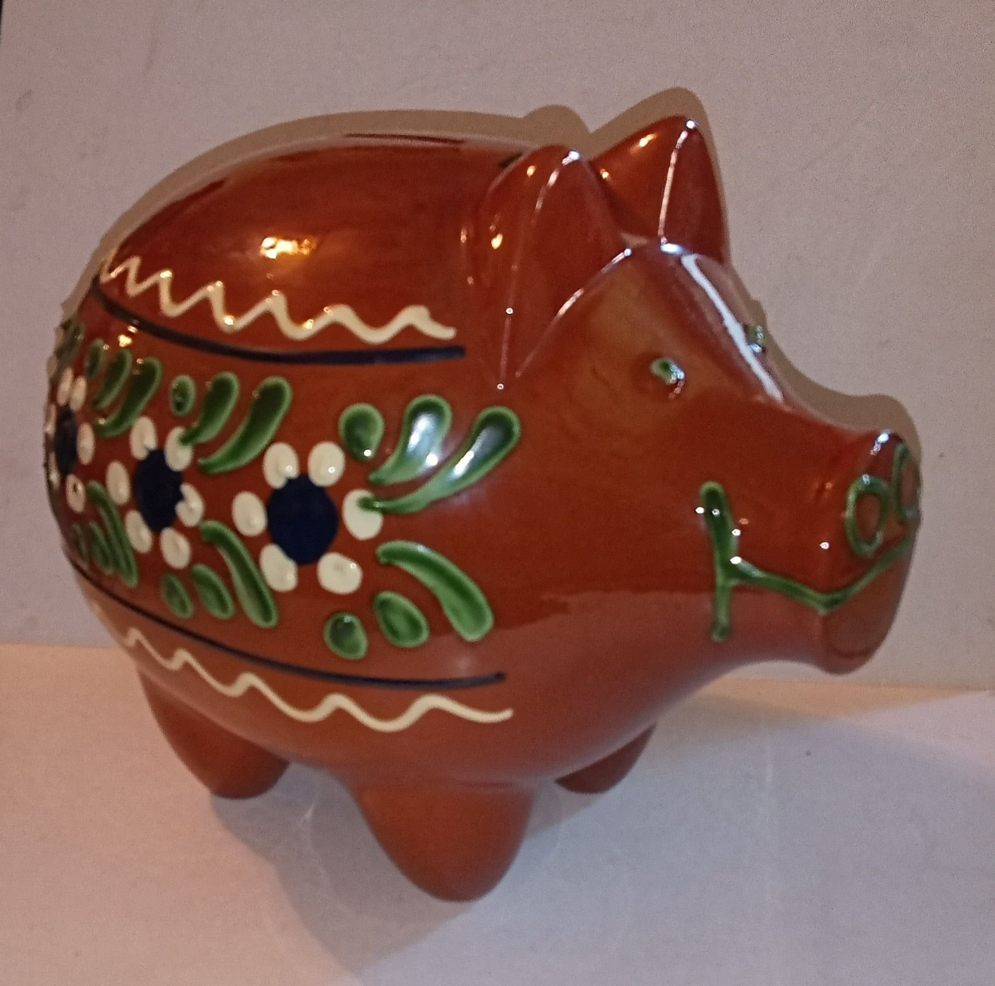 Stor spargris, keramik, mått ca 25,5x19cm, höjd.. | Köp på Tradera ...