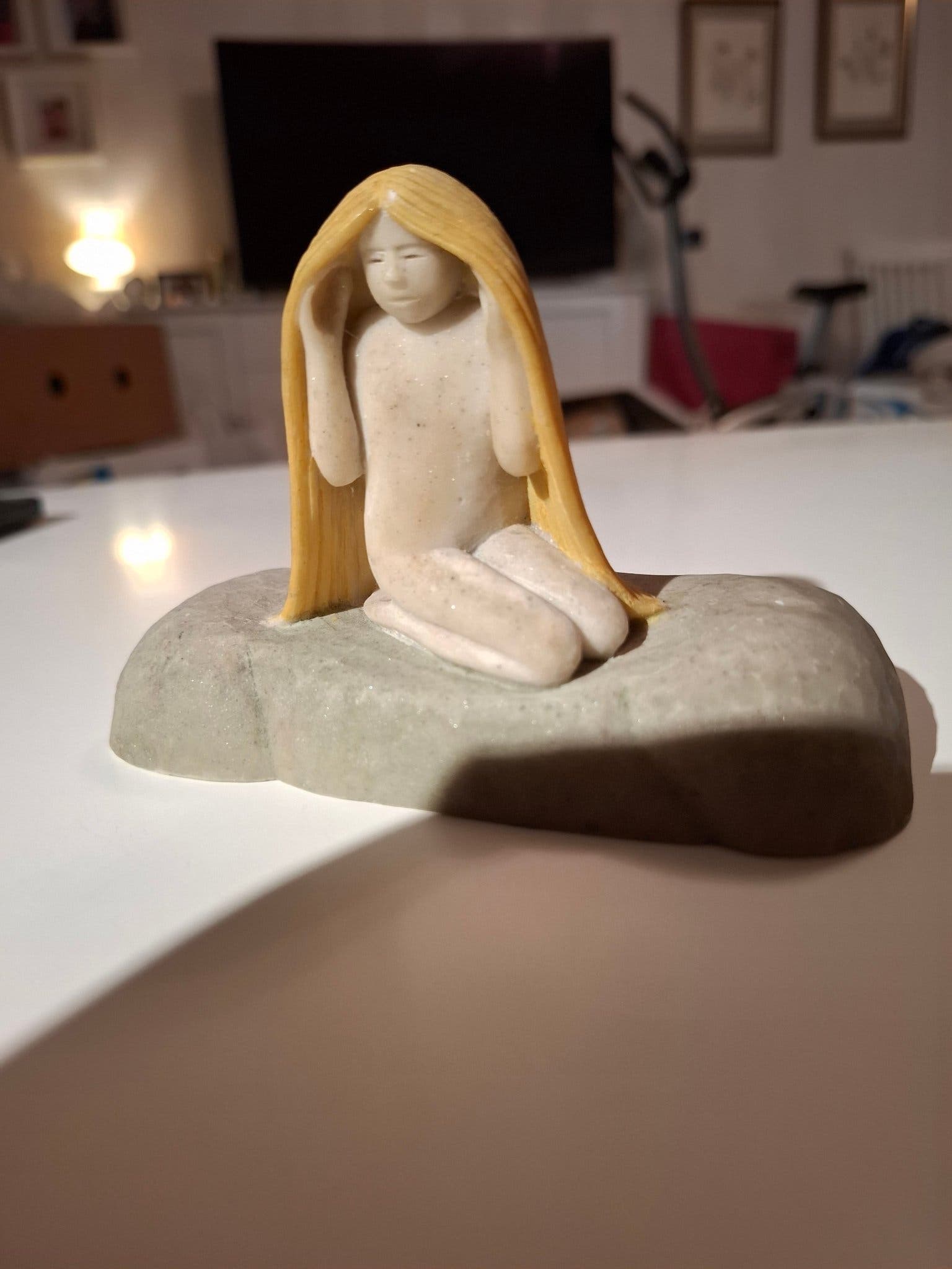 Tuvstarr -96 Art Marmorit 8cm hög 13cm lång 6cm.. | Köp på Tradera ...