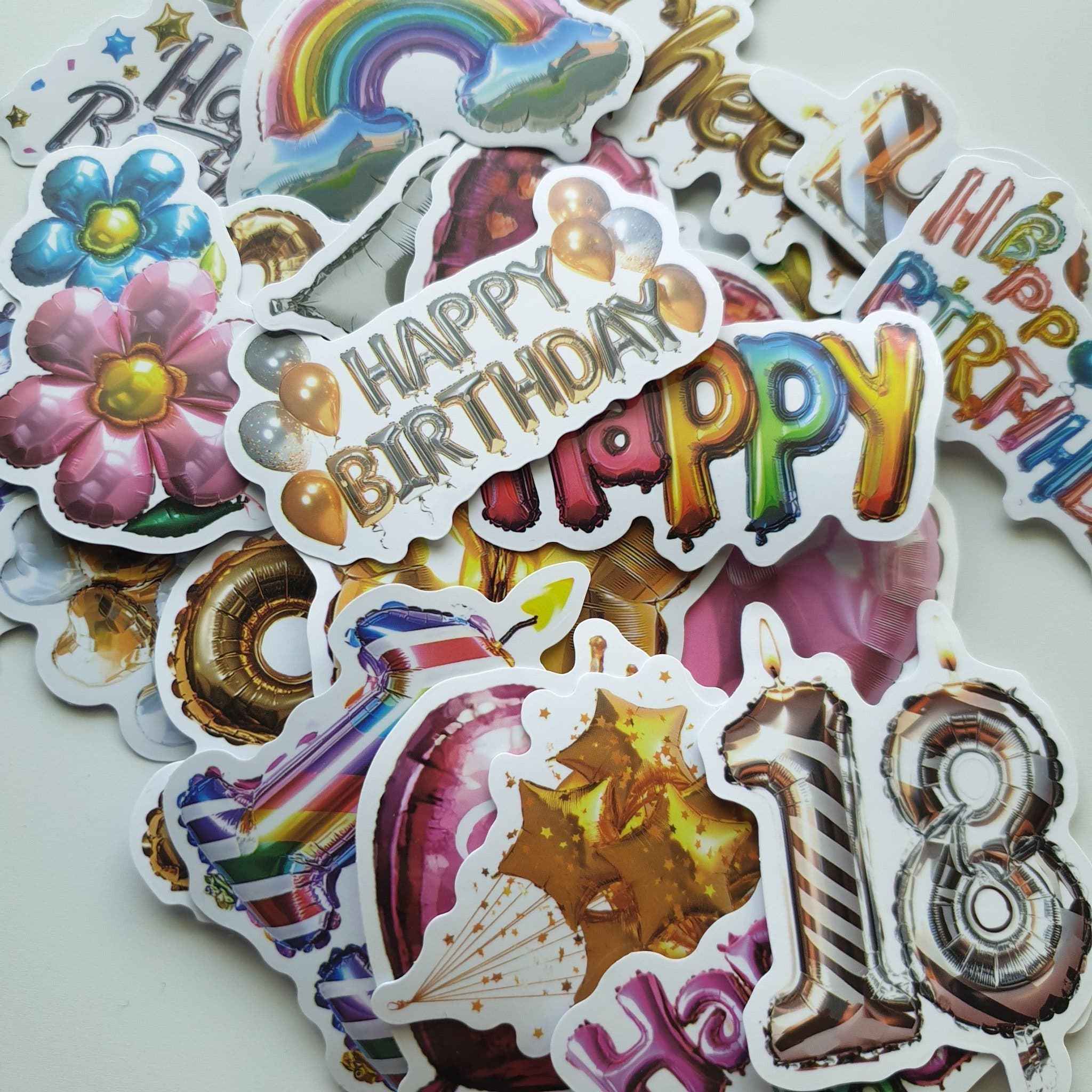25st happy birthday klistermärken/stickers | Köp på Tradera (736567476)