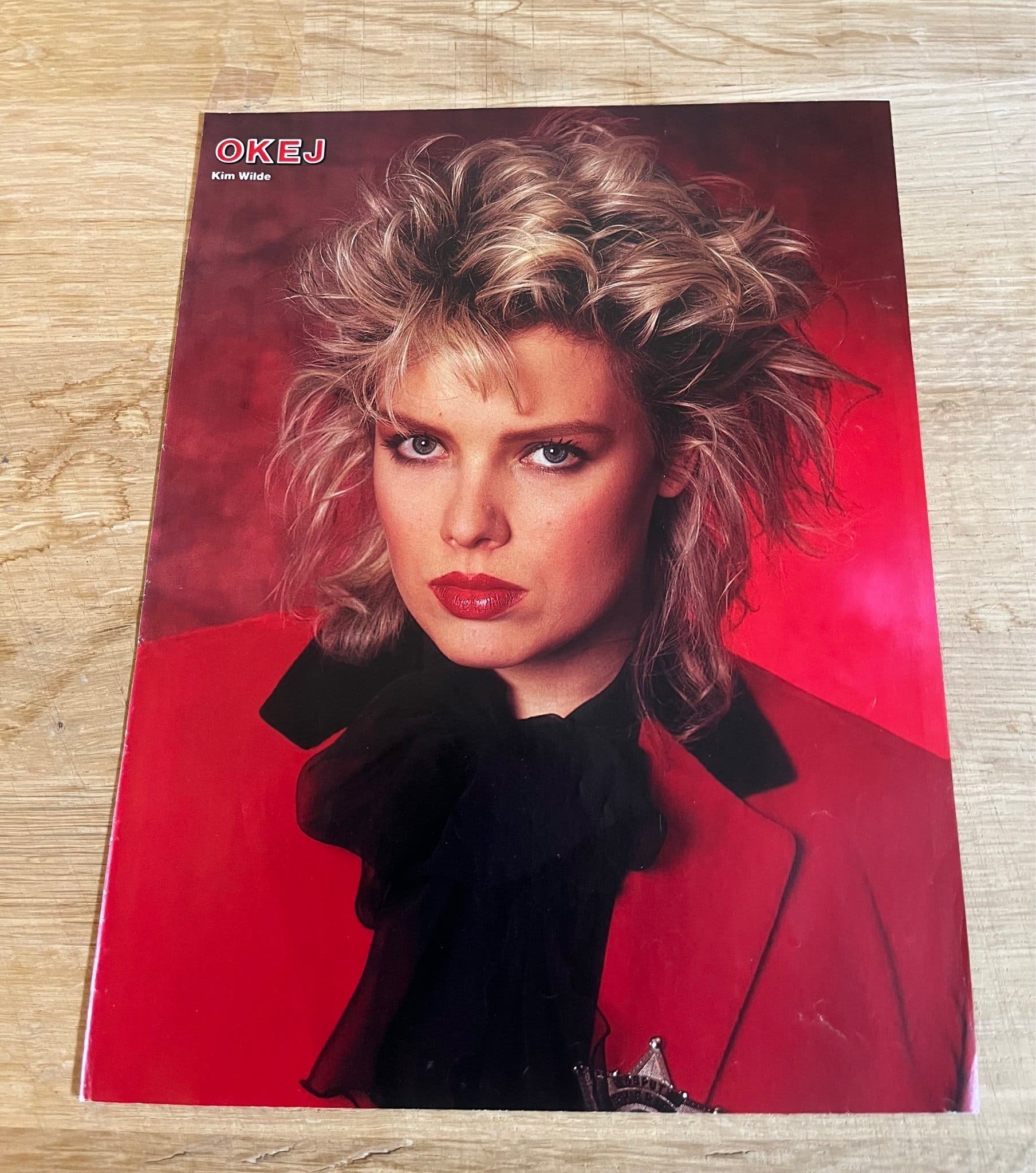 Kim Wilde 1987 reportage poster tidningen Okej .. | Köp på Tradera ...