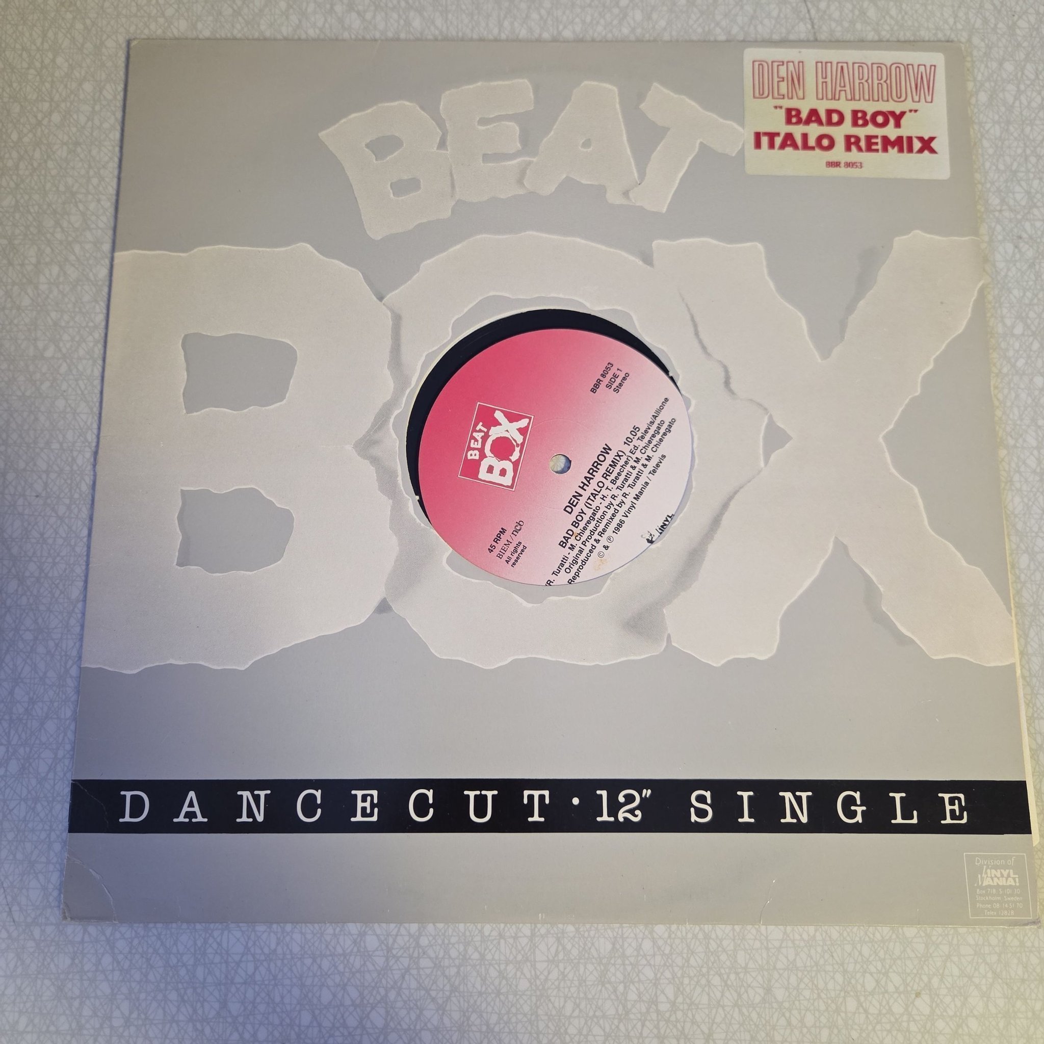 Den Harrow - Bad Boy (Italo Remix) 12" Vinyl | Köp på Tradera (713530988)