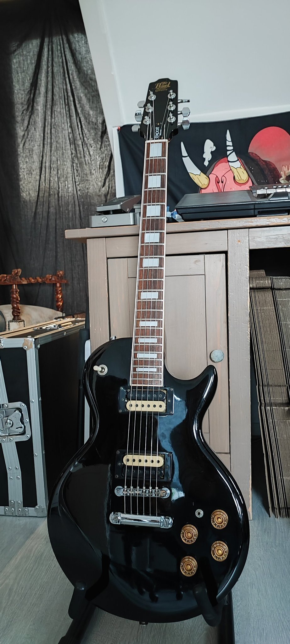 Pearl Export Custom Les Paul Black – SN 1010552.. | Köp på Tradera ...