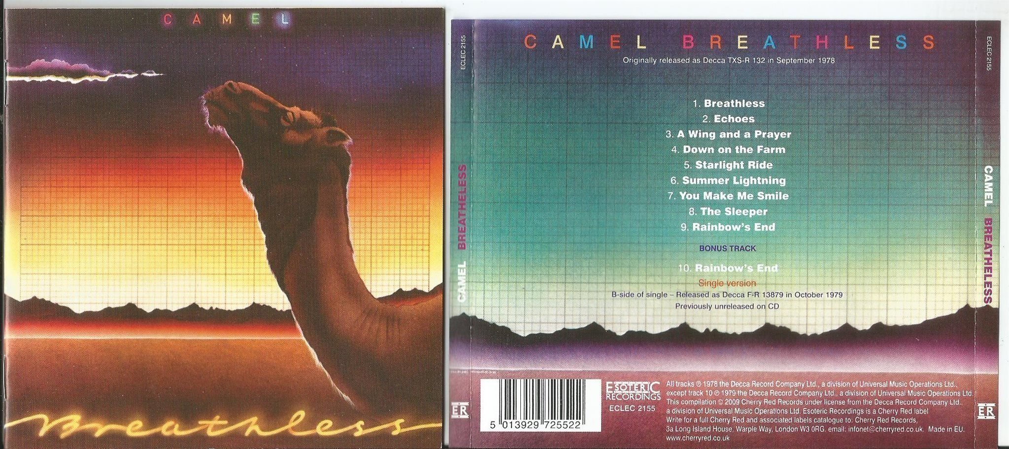 CAMEL - BREATHLESS (CD 1978/2009) with bonus tr.. (409477323) ᐈ Köp på ...