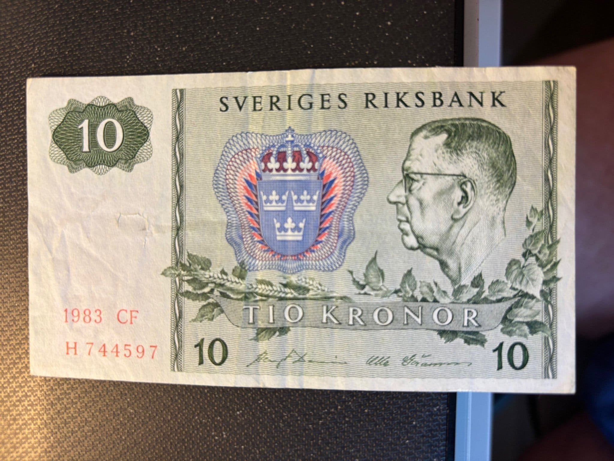 10 kronors sedel 1983. | Köp på Tradera (682099587)