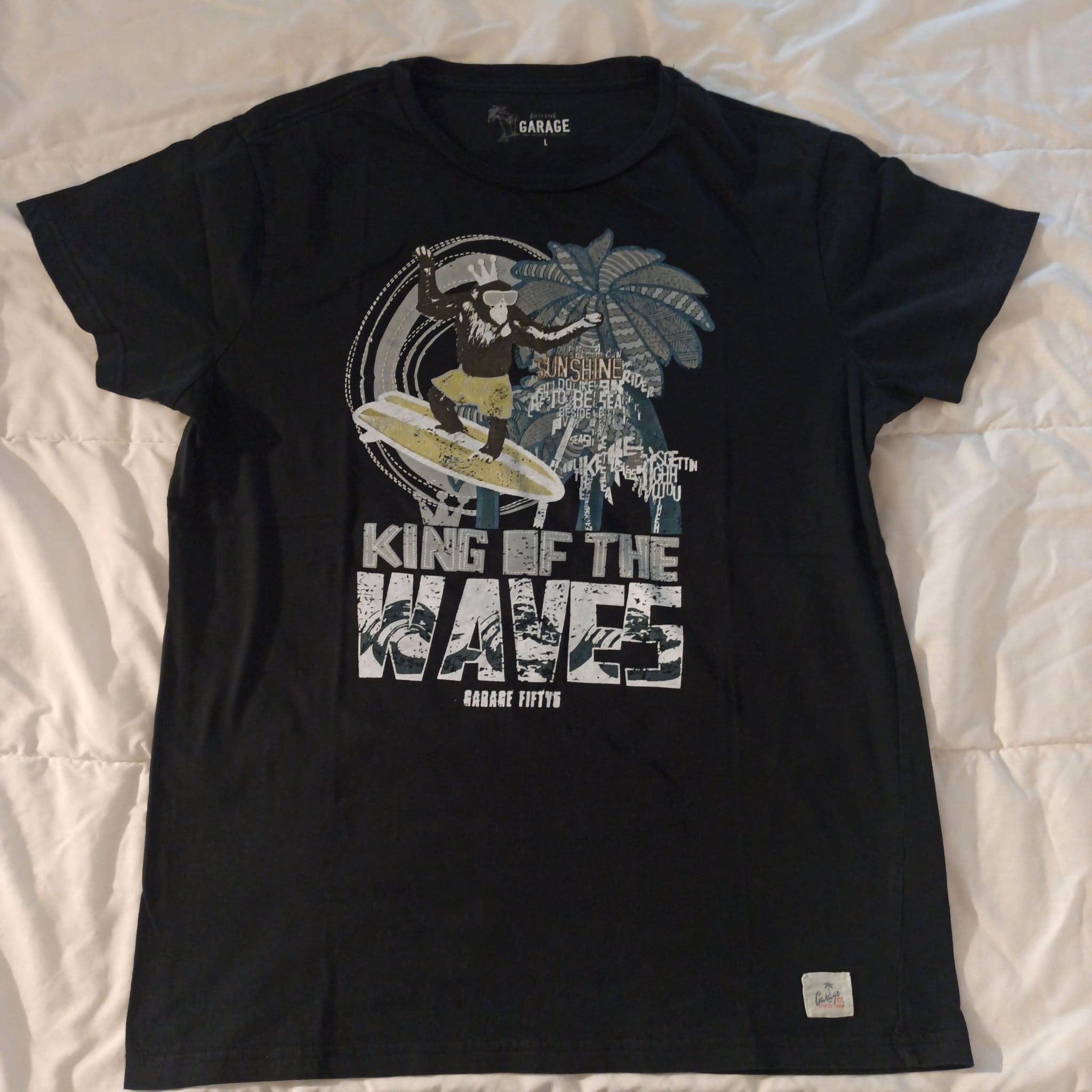 Garage Fifty Five svart t-shirt, storlek L | Köp på Tradera (654344481)