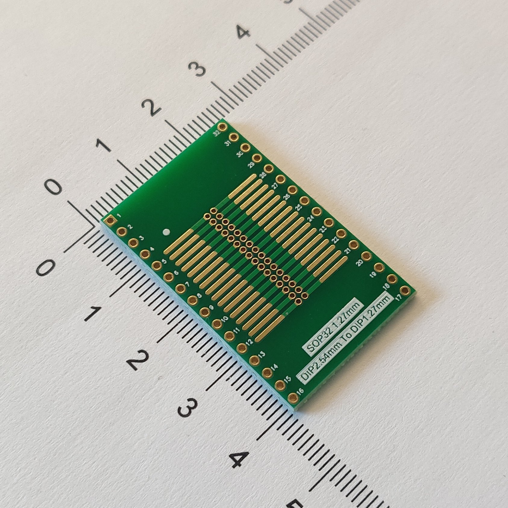 SOP32 1.27mm till DIP32 breakout PCB adapterkort | Köp på Tradera ...