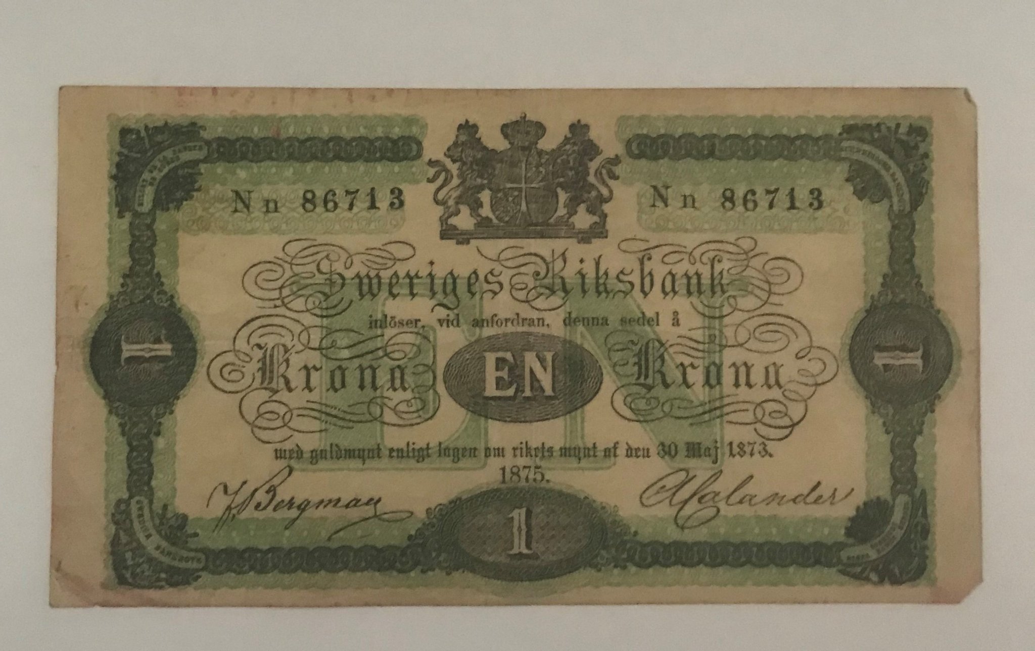 Se produkter som liknar Oskar II. 1 Krona 1875. "Koti.. på Tradera ...