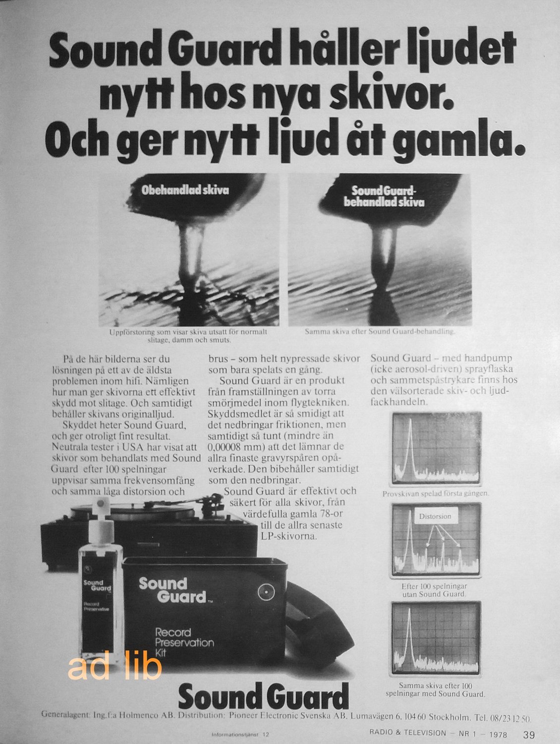 SOUND GUARD - HÅLLER LJUDET NYTT HOS NYA SKIVOR.. | Köp på Tradera ...