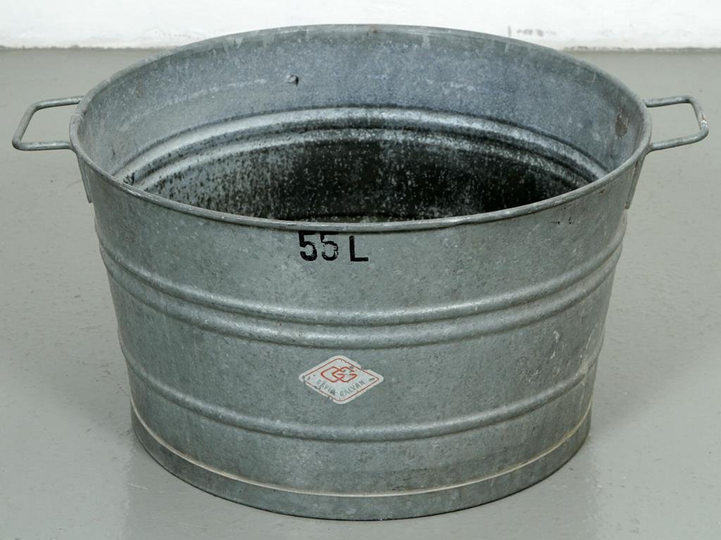 Stor Zinkbalja - 55 Liter - Gävle Galvan - 1900-talets mitt | Barnebys