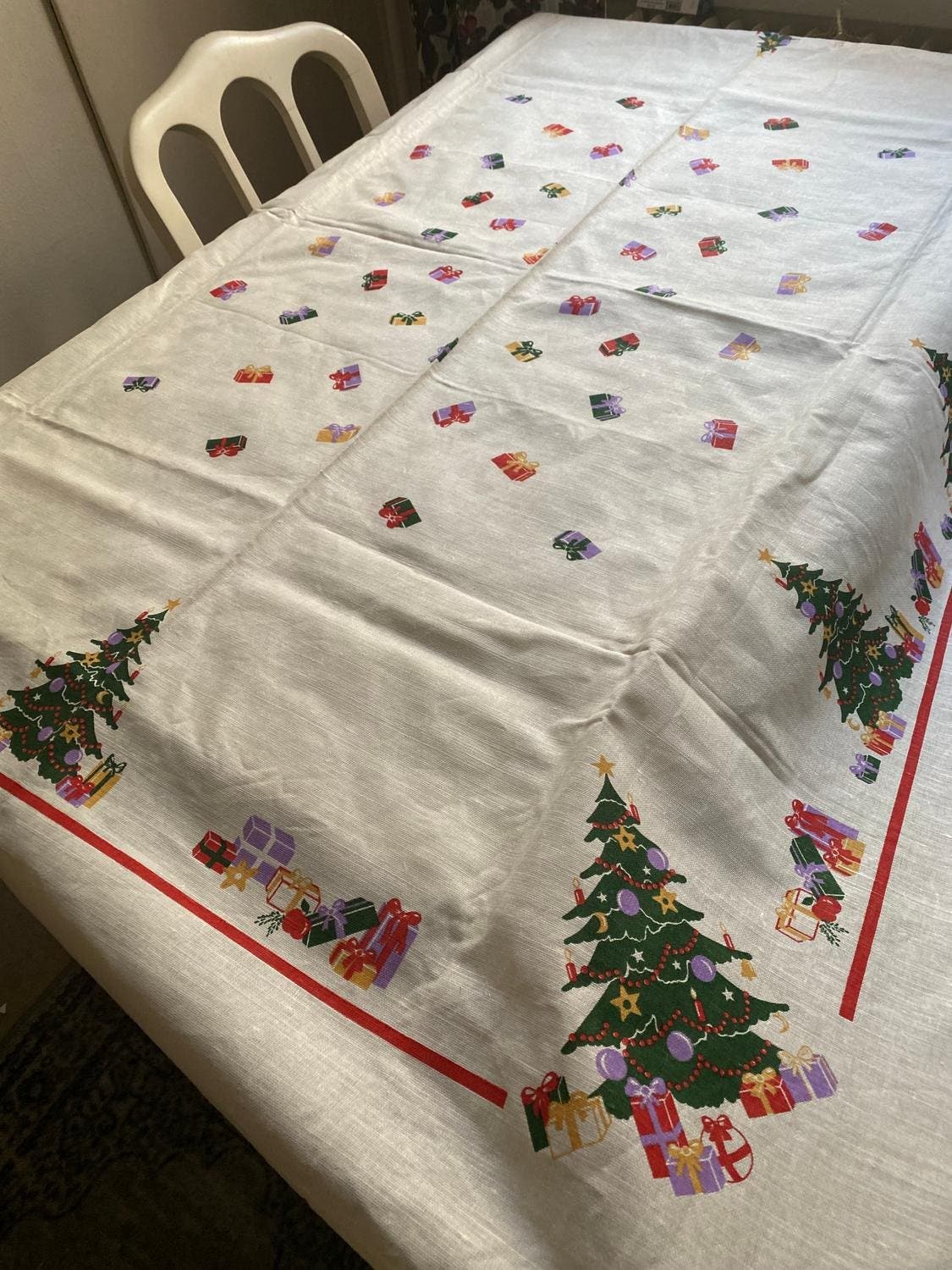 Bordsduk julduk linne linneduk jul | Köp på Tradera (615602692)
