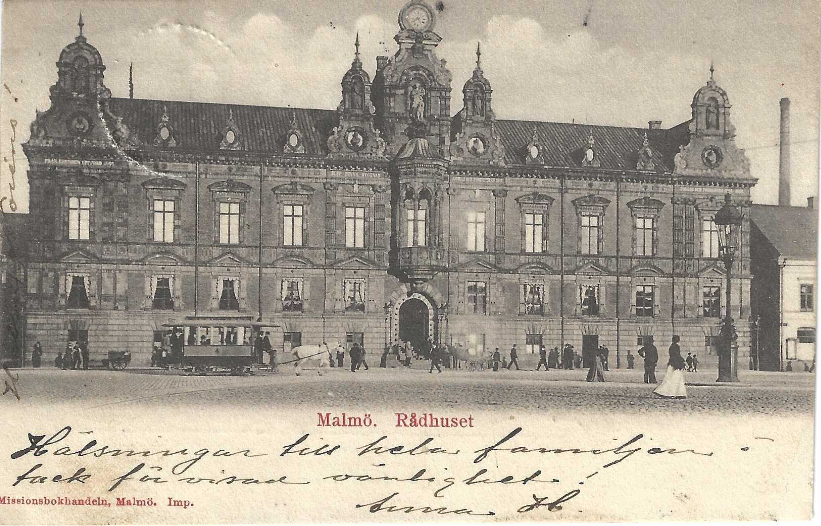 Se produkter som liknar Malmö. Rådhuset med hästspårv.. på Tradera ...