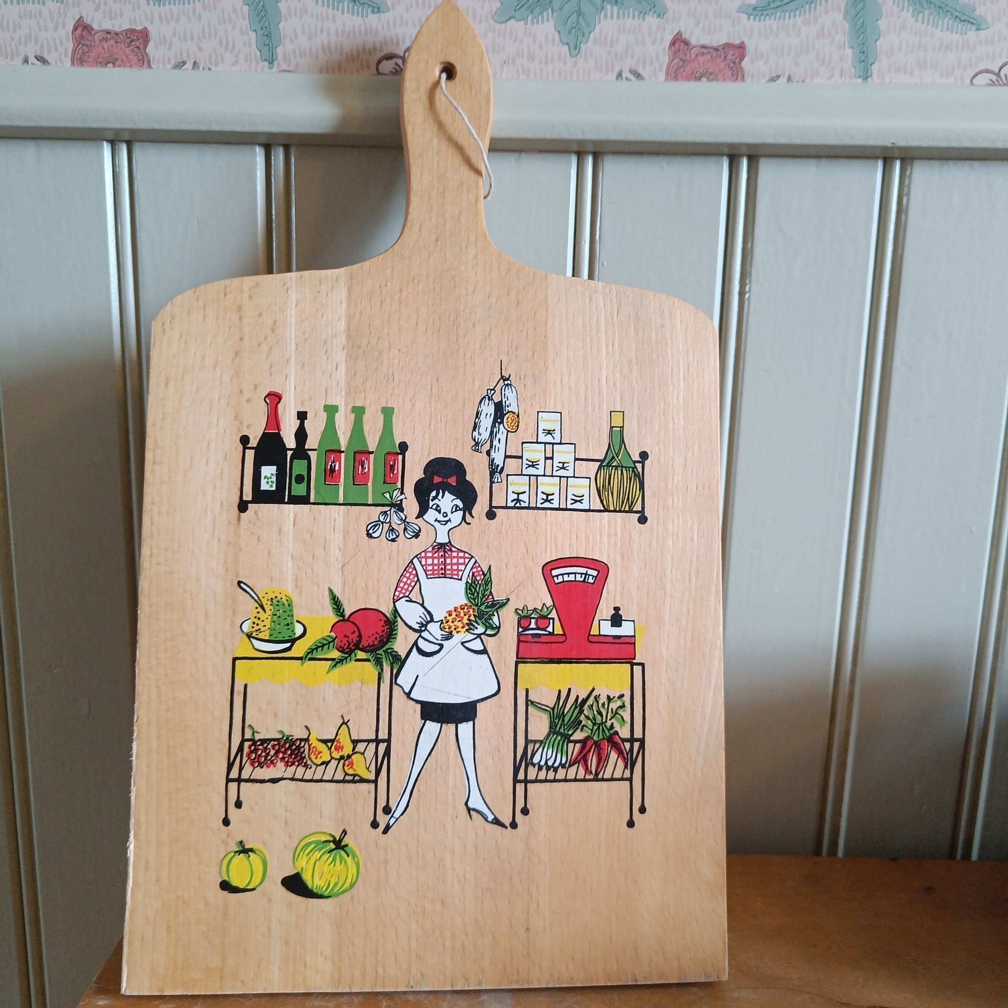 Retro skärbräda 50-tal 60-tal | Köp på Tradera (696997711)