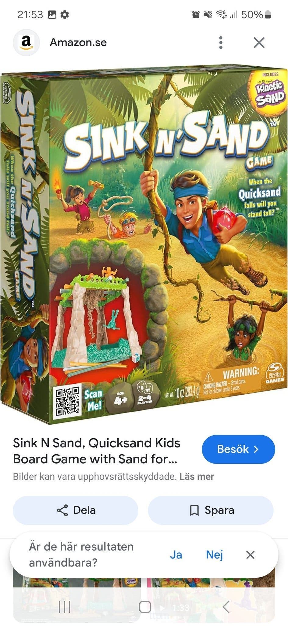Sink N Sand, Quicksand Kids Board Game | Köp på Tradera (655294547)