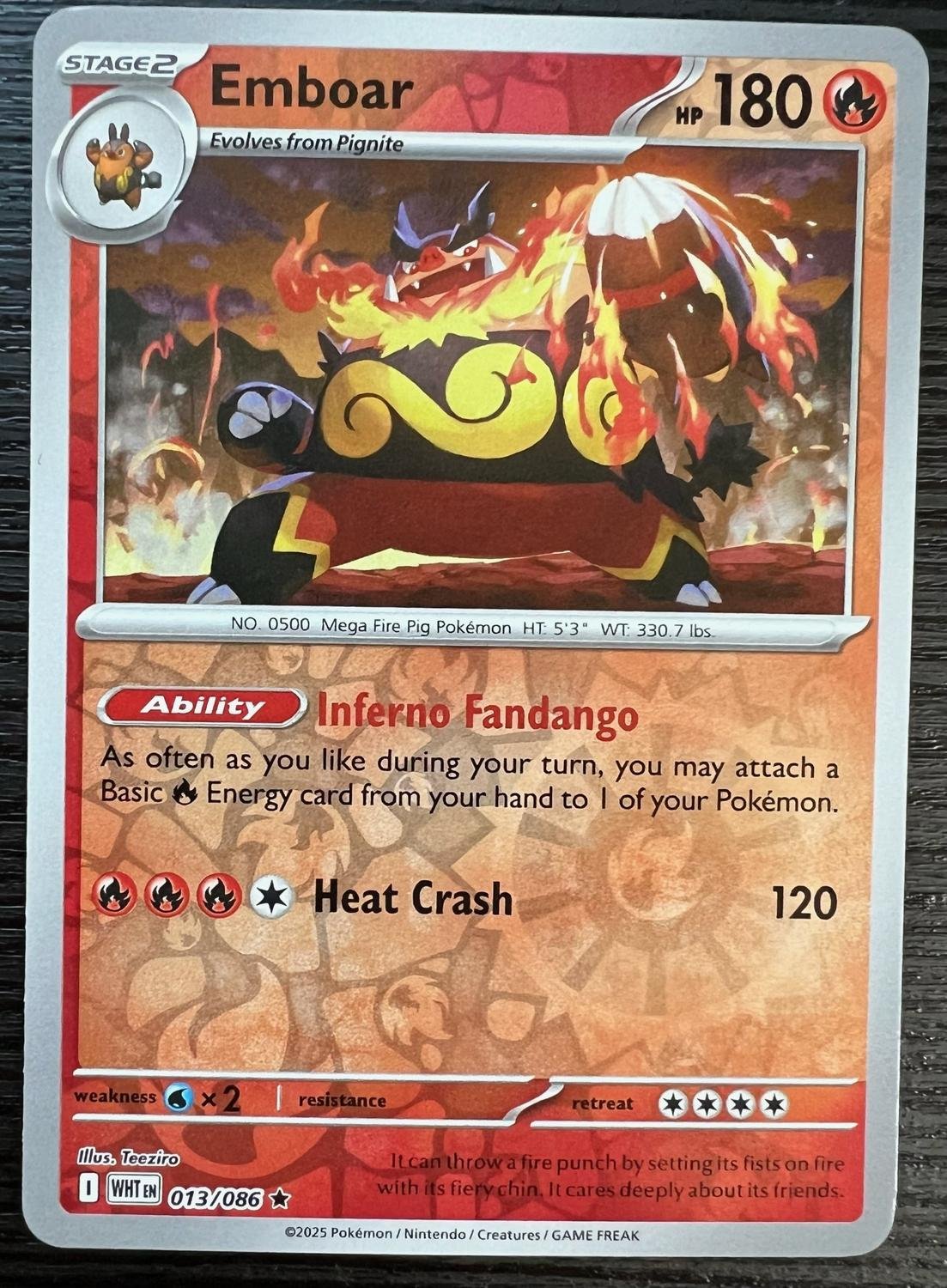 Emboar 013/086 Pokémonkort - White Flare | Köp på Tradera (685519454)