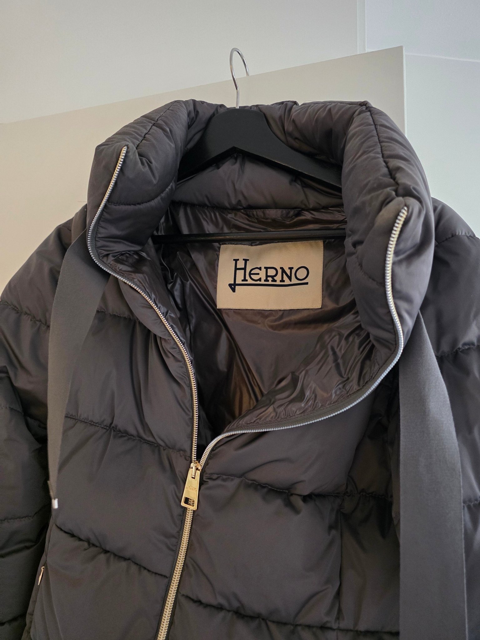 Herno lång dunkappa grå/metallic, dam S/36 | Köp på Tradera (733665564)